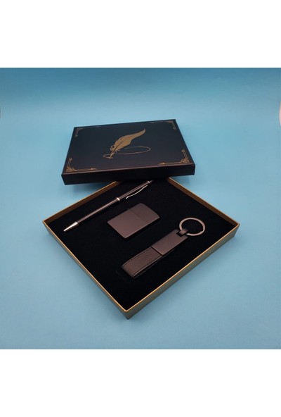 Strongart Siyah Anahtarlık Çakmak ve Tükenmez Kalem