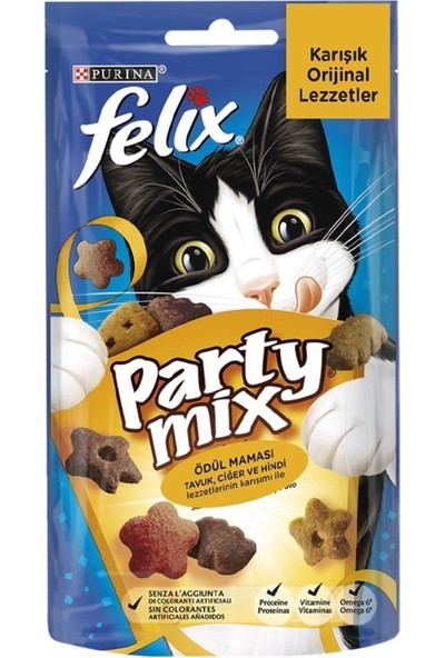 EKS Ticaret Felix Party Mix Kedi Ödül Maması Orijinal Karışım 60 gr
