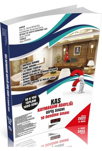 Savaş Yayınevi Kas Kaymakam Adaylığı 2022 10 Deneme Sınavı (Ciltli) Savaş Yayınevi Kas Kaymakam Adaylığı 2022 10 Deneme Sınavı (Ciltli)