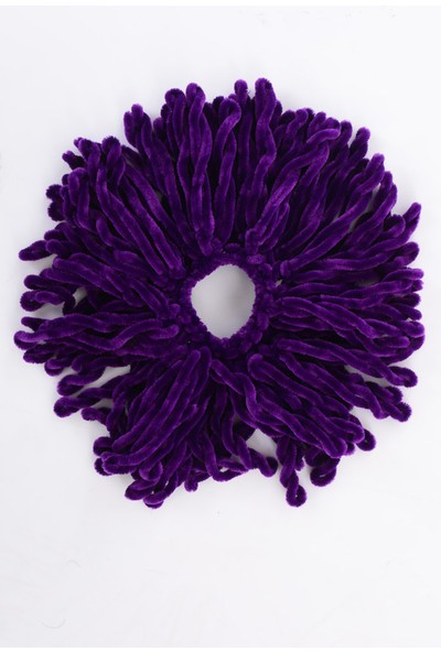 Belifanti Collection Kadın Mor Kadife Burgu Makarna Topuz Tokası Belifanti Collection Kadın Mor Kadife Burgu Makarna Topuz Tokası