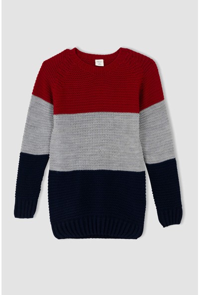 DeFacto Erkek Çocuk Regular Fit Bisiklet Yaka Triko Kazak R3179A622AU DeFacto Erkek Çocuk Regular Fit Bisiklet Yaka Triko Kazak R3179A622AU
