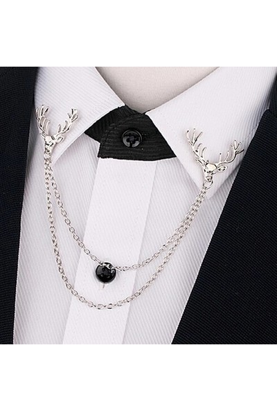 Kravatistan Silver Geyik Gömlek Yaka Iğnesi 4K120108