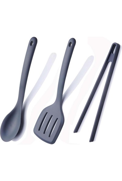 Korkmaz Silikon Mutfak Seti Spatula Servis Kaşığı Servis Maşası Korkmaz Silikon Mutfak Seti Spatula Servis Kaşığı Servis Maşası
