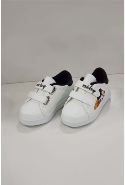 Unisex Cırtlı Günlük Sneaker Spor Ayakkabı Beyaz Unisex Cırtlı Günlük Sneaker Spor Ayakkabı Beyaz