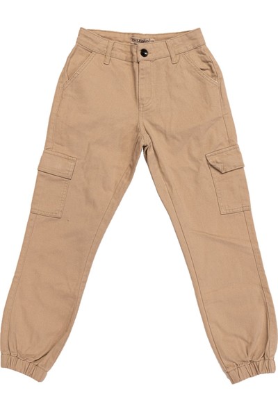 Puledro Kids Unisex Kargo Cepli Lastik Paçalı Kot Pantolon