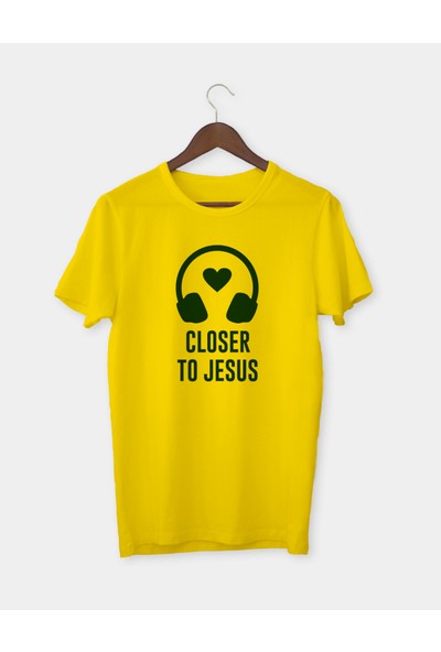 Karya Butik Müzik Baskılı Sarı Yetişkin T-Shirt 15