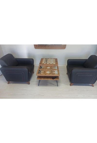 Vetro Wood Vetrowood Satranç Tavla Orta Sehpa Vetro Wood Vetrowood Satranç Tavla Orta Sehpa