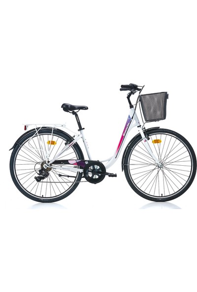 Bianchi Raınbow 28 Jant 7 Vites 43 cm V-Fren Şehir Bisikleti-Beyaz-Mor-Fuşya Bianchi Raınbow 28 Jant 7 Vites 43 cm V-Fren Şehir Bisikleti-Beyaz-Mor-Fuşya