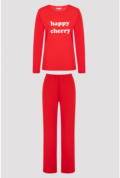 Penti Base Happy Cherry Pantolon Pijama Takımı