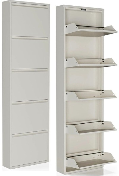 Mobilya Pratik 5 Bölmeli Metal Ayakkabılık