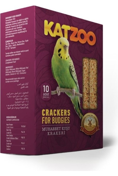 Katzoo Muhabbet Kuşu Krakeri 10 Adet
