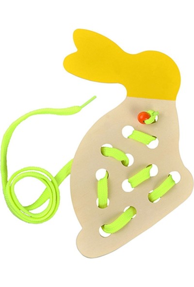 Happy Junior Montessori Eğitici Oyuncak Ip Geçirme Tavşan Happy Junior Montessori Eğitici Oyuncak Ip Geçirme Tavşan