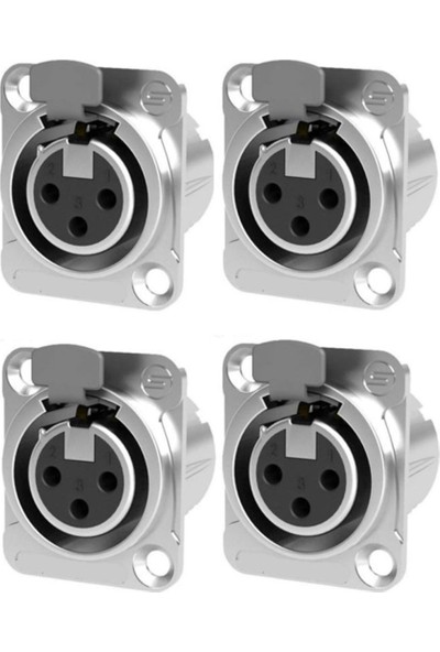 Hepa Merz SFC-SR12-4X Xlr Şase Dişi Canon 3 Pinli Xlr Şase Konnektör (4 Adet) Hepa Merz SFC-SR12-4X Xlr Şase Dişi Canon 3 Pinli Xlr Şase Konnektör (4 Adet)