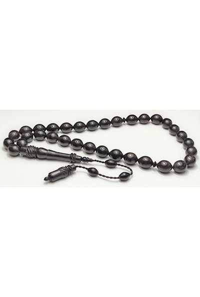 Iskeçe Tesbih Özel Işçilikli El Cilalı Tasarım ve Kondüsyon Harikası Abanoz