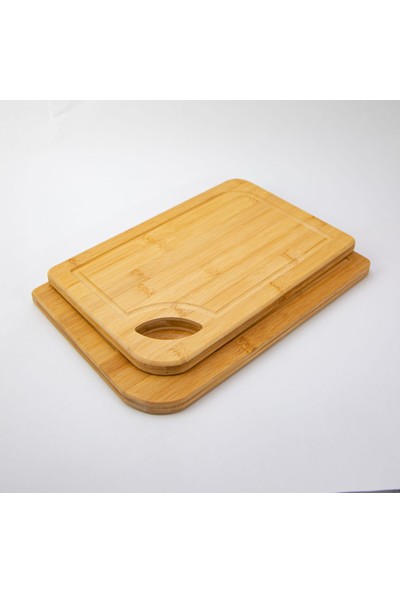 Bamboo Antibakteriyel 2'li Dikdörtgen Kesme Tahtası 20 x 30 cm - 22 x 32 cm