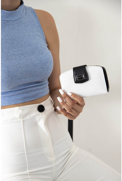 Silver Polo B.gümüş Iki Bölmeli Kadın Cüzdan & Kartlık SP874