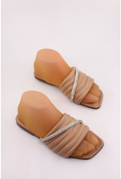 Papistil Çapraz Taşlı Terlik