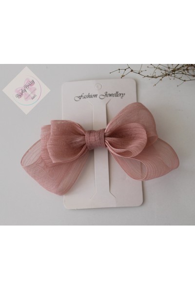 Birdyberry Kız Çocuk Tül Fiyonk Kurdele Tasarım Saç Tokası
