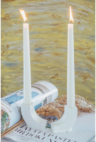 Milinza Dekoratif Şamdan Mumluk 2'li