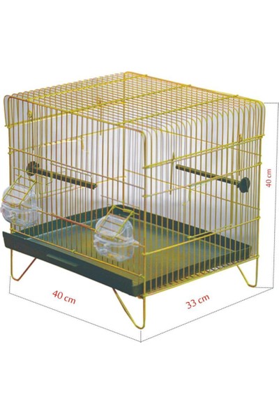 Canser Tek Katlı Sarı Galvaniz Kafes