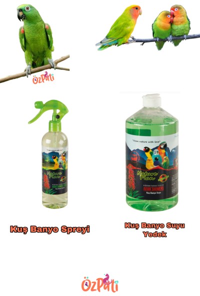 Kuş Banyo Spreyi + Yedek Suyu