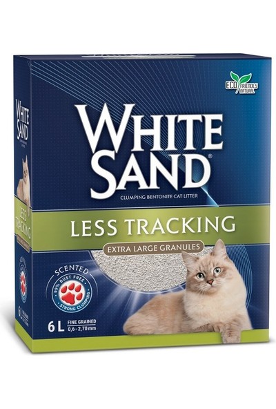 White Sand Less Tracking ( Az Toz & Büyük Tanecikli) Kedi Kumu 6 Lt White Sand Less Tracking ( Az Toz & Büyük Tanecikli) Kedi Kumu 6 Lt