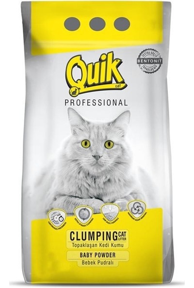 Quik Bentonit 5 Lt Ince (Pudra Kokulu) Kedi Kumu