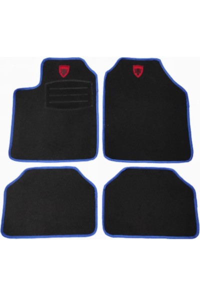 Mamipas Universal Oto Paspas Mavi Overlok Kenar Kurt Börü Nakış Arma Mamipas Universal Oto Paspas Mavi Overlok Kenar Kurt Börü Nakış Arma