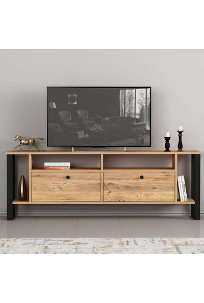 Home Love Metal Ayaklı Tv Ünitesi 160CM Atlantik Çam
