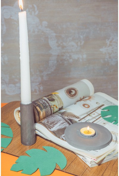 Milinza Şamdan Mumluk, Dekoratif Şamdanlık, Silindir Şamdan Mumluk