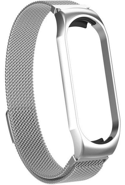 CoverZone Xiaomi Mi Band 7 ile Uyumlu Metal Kordon Tel Örgü Işlemeli Violet Metal Kayış Gümüş CoverZone Xiaomi Mi Band 7 ile Uyumlu Metal Kordon Tel Örgü Işlemeli Violet Metal Kayış Gümüş