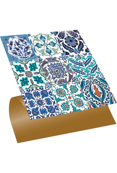 Tink Kendinden Yapışkanlı Tezgah Arası Kaplama Çini 019 Karma Desenli Pvc Karo 30X30 cm (11 Adet) 1m2 Tink Kendinden Yapışkanlı Tezgah Arası Kaplama Çini 019 Karma Desenli Pvc Karo 30X30 cm (11 Adet) 1m2