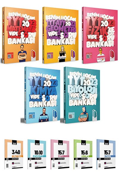 2023 TYT Sayısal Video Çözümlü Soru Bankası Seti Benim Hocam + 5 Sayısal Branş Denemesi Marka Yayınları 2023 TYT Sayısal Video Çözümlü Soru Bankası Seti Benim Hocam + 5 Sayısal Branş Denemesi Marka Yayınları