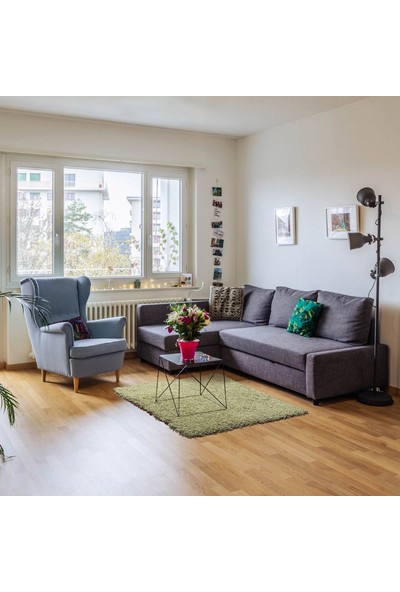 AGKHOME Amerikan Shaggy Halı - 120 x 120 cm - Yeşil AGKHOME Amerikan Shaggy Halı - 120 x 120 cm - Yeşil