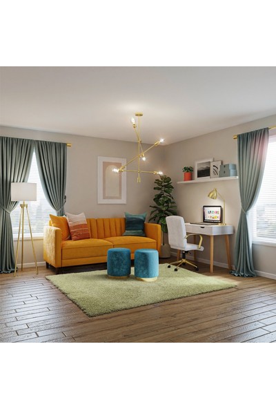 AGKHOME Amerikan Shaggy Halı - 160 x 240 cm - Yeşil AGKHOME Amerikan Shaggy Halı - 160 x 240 cm - Yeşil