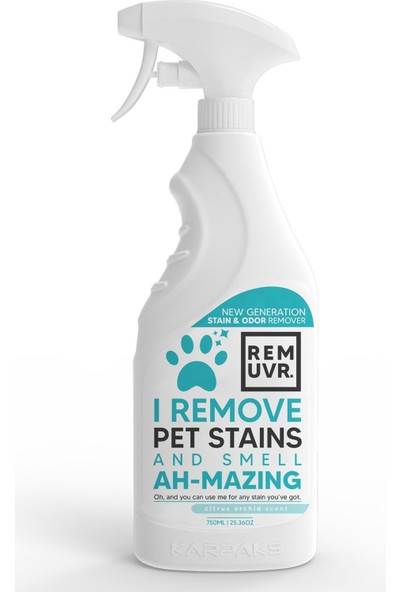 Remuvr Kediler Için Leke ve Koku Giderici Sprey 750 ml Remuvr Kediler Için Leke ve Koku Giderici Sprey 750 ml