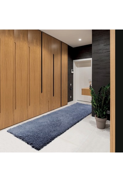 AGKHOME Amerikan Shaggy Halı - 80 x 240 cm - Mavi AGKHOME Amerikan Shaggy Halı - 80 x 240 cm - Mavi