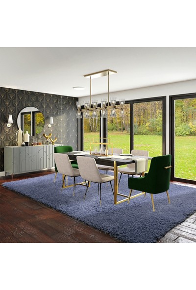 AGKHOME Amerikan Shaggy Halı - 240 x 360 cm - Mavi AGKHOME Amerikan Shaggy Halı - 240 x 360 cm - Mavi