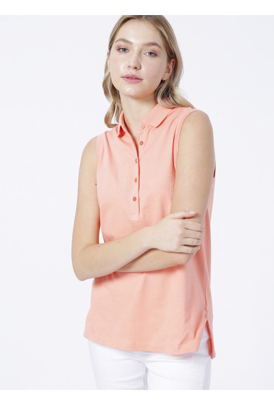 U.s. Polo Assn. Polo Yaka Somon Kadın T-Shirt Gupse