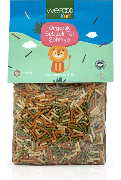 Wefood Kids Organik Sebzeli Tel Şehriye 250 gr Wefood Kids Organik Sebzeli Tel Şehriye 250 gr