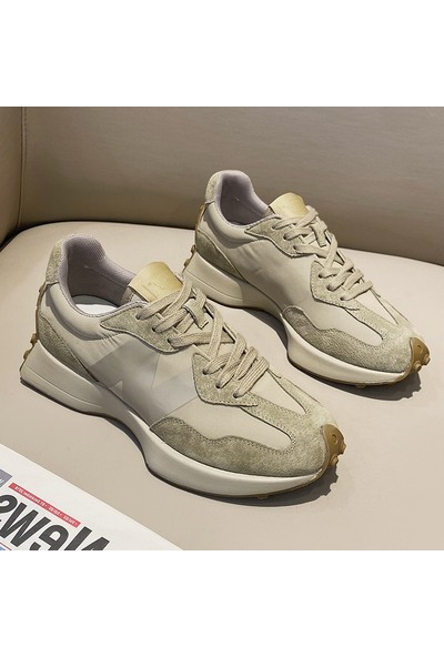 Vison Bayan Deri Spor Ayakkabı File Yeşil Haki (Yurt Dışından)