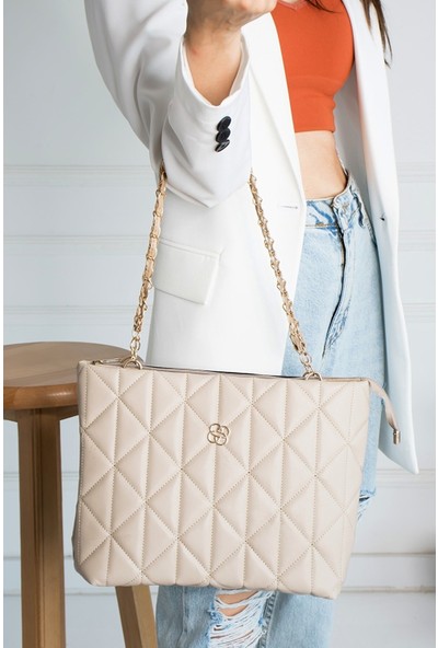 Tagga Kapitone Desen Kadın Omuz Çantası