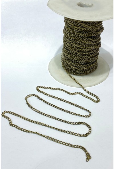 Limelia Antik Yeşil Yassı Metal Kolye Zinciri 1 mt Limelia Antik Yeşil Yassı Metal Kolye Zinciri 1 mt
