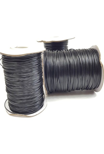 Limelia Siyah Ince Deri Ip (10 mt )