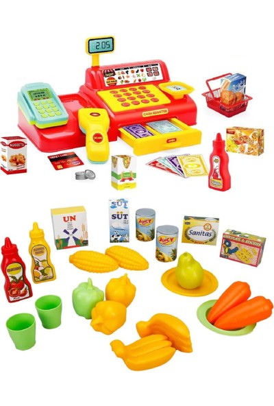 Hobimtek Shop & Joy Yazar Kasa 66 Parça Alış Veriş Seti Çocuk Oyun Seti Hobimtek Shop & Joy Yazar Kasa 66 Parça Alış Veriş Seti Çocuk Oyun Seti