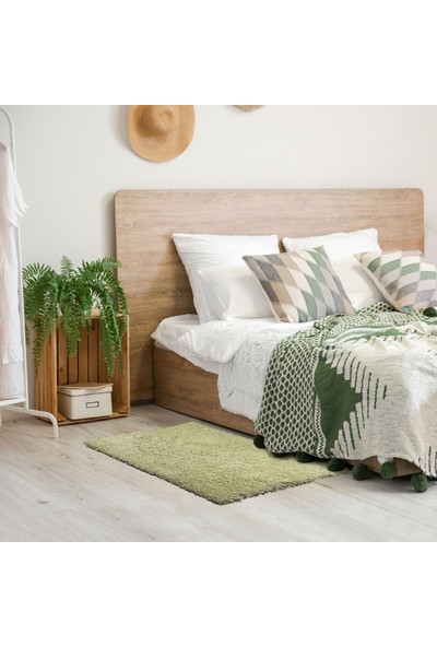 AGKHOME Amerikan Shaggy Halı - 80 x 120 cm - Yeşil AGKHOME Amerikan Shaggy Halı - 80 x 120 cm - Yeşil