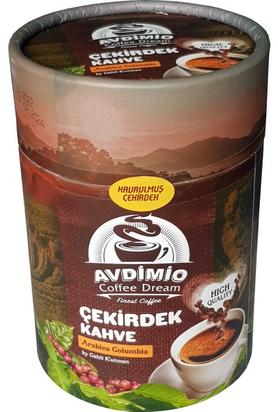 Avdimio Çekirdek Kahve 400 gr Silindir Kutu Öğütülmemiş Avdimio Çekirdek Kahve 400 gr Silindir Kutu Öğütülmemiş