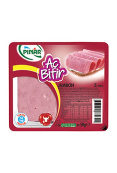 Pınar Aç Bitir Büyük Dilim Jambon 50 gr Pınar Aç Bitir Büyük Dilim Jambon 50 gr