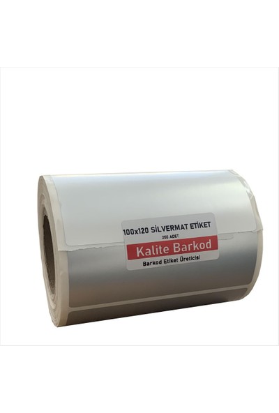 Kalite Barkod 100X120 Silvermat Etiket | Rulo Metalize Demirbaş Etiketi Kalite Barkod 100X120 Silvermat Etiket | Rulo Metalize Demirbaş Etiketi