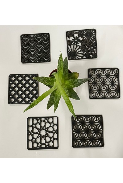 Numa Concept Kahve Vintage 6lı Ahşap Bardak Altlığı Seti-Mdf Şık Siyah Bardak Altlığı Numa Concept Kahve Vintage 6lı Ahşap Bardak Altlığı Seti-Mdf Şık Siyah Bardak Altlığı